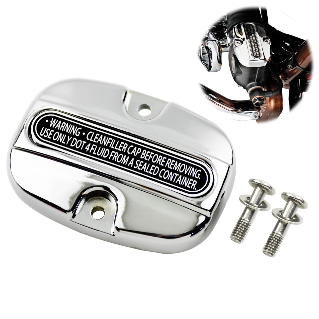 Aluminum Rear Brake Master Cylinder Cover for Harley | Mactions