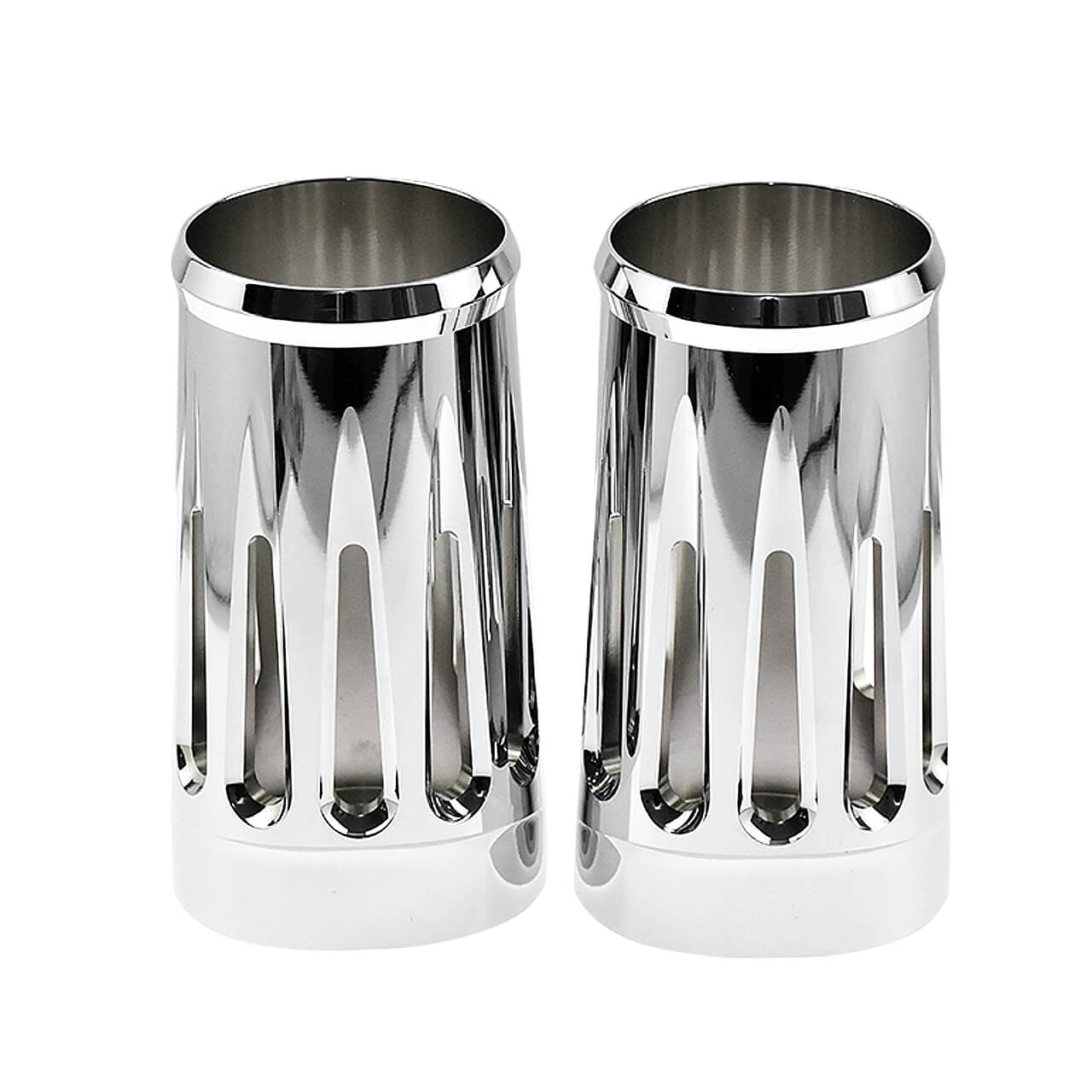 CNC Cut Fork Boot Slider Cover Cow Bells for Harley Touring 1984-2023