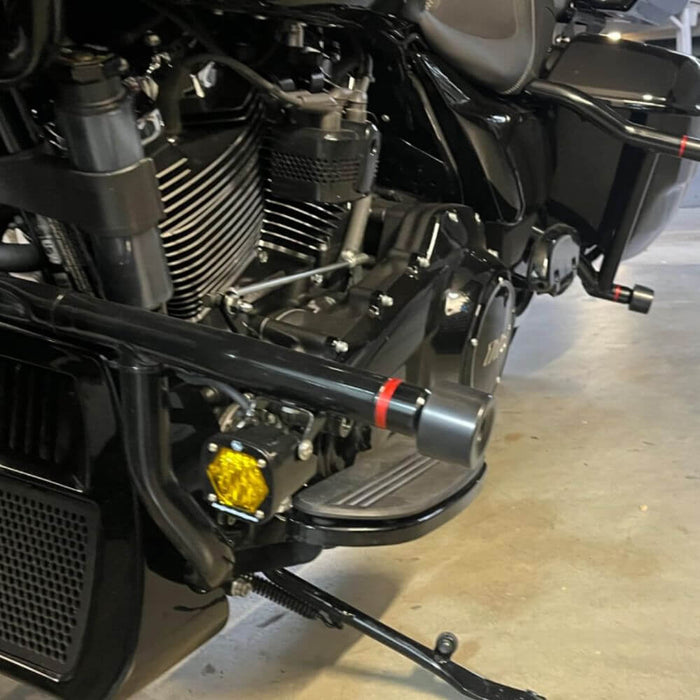 Motorcycle Engine Guard Crash Bar Fit with Chin Spoiler for Harley Tou